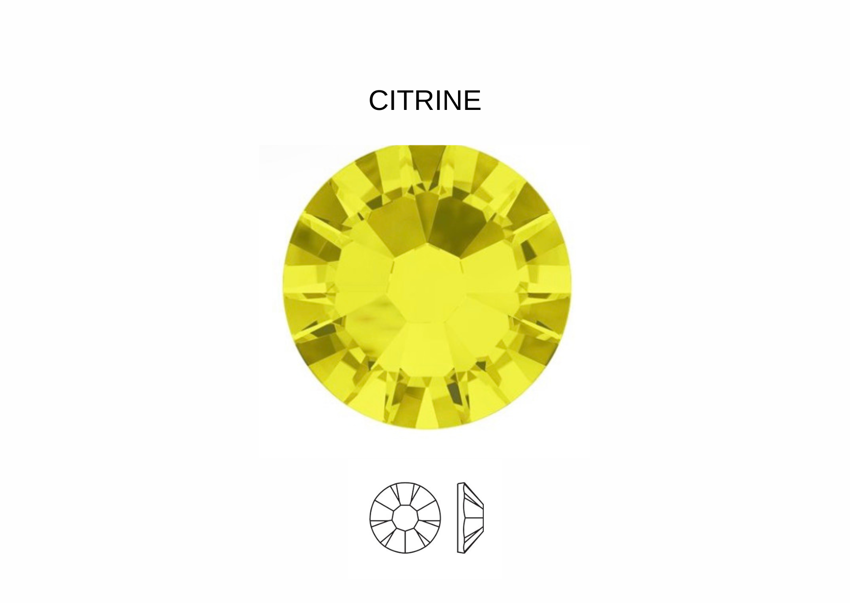 CITRINE Swarovski 2058 Strass dentaire / Tooth gems – icybabeshop
